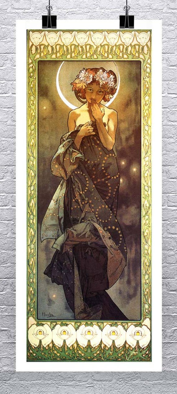 Alphonse Mucha Moon