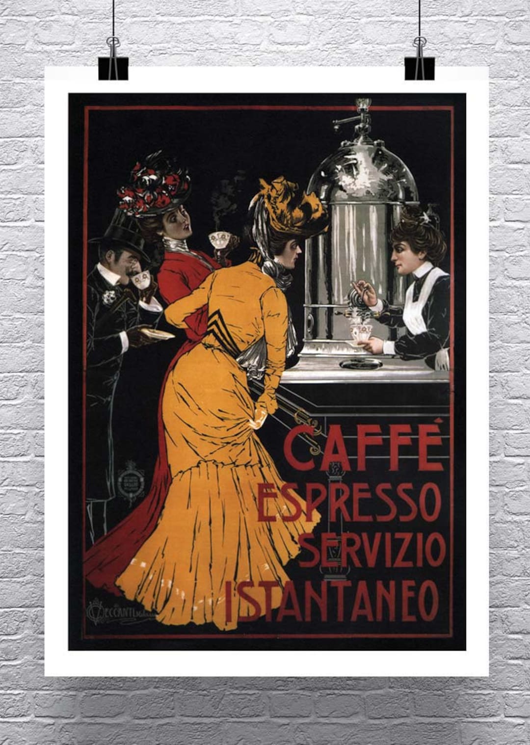 Cafe Espresso 1900 Antique Coffee House Advertising Poster Fine Art ...