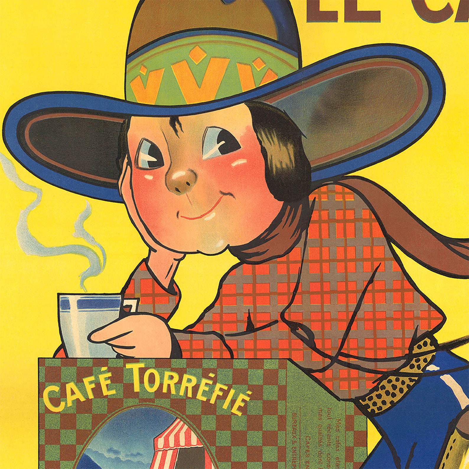 Buvez Le Cafe Le Bresilien Vintage French Coffee Advertising | Etsy