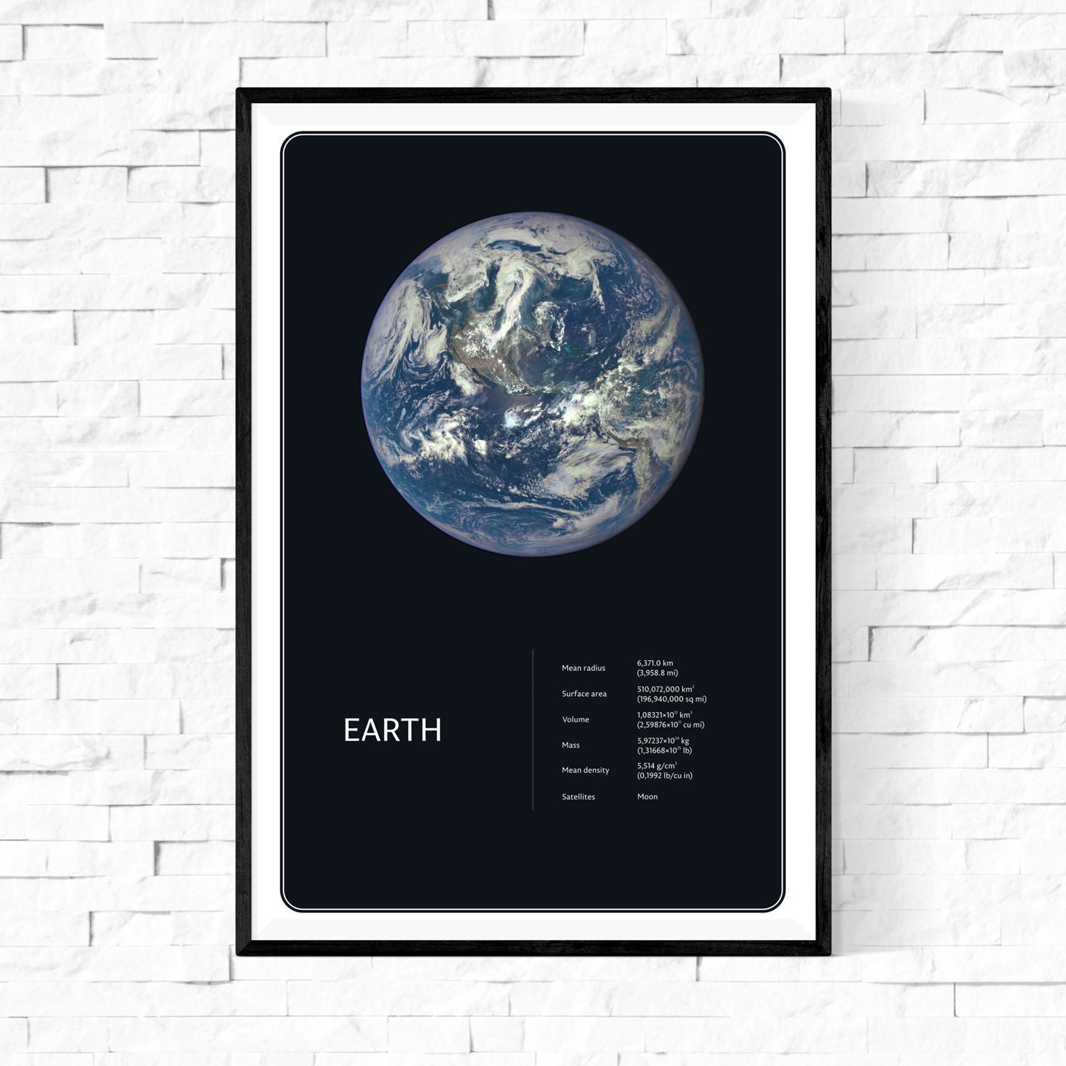 Earth From Space Premium Fine Art Giclee Print | Etsy