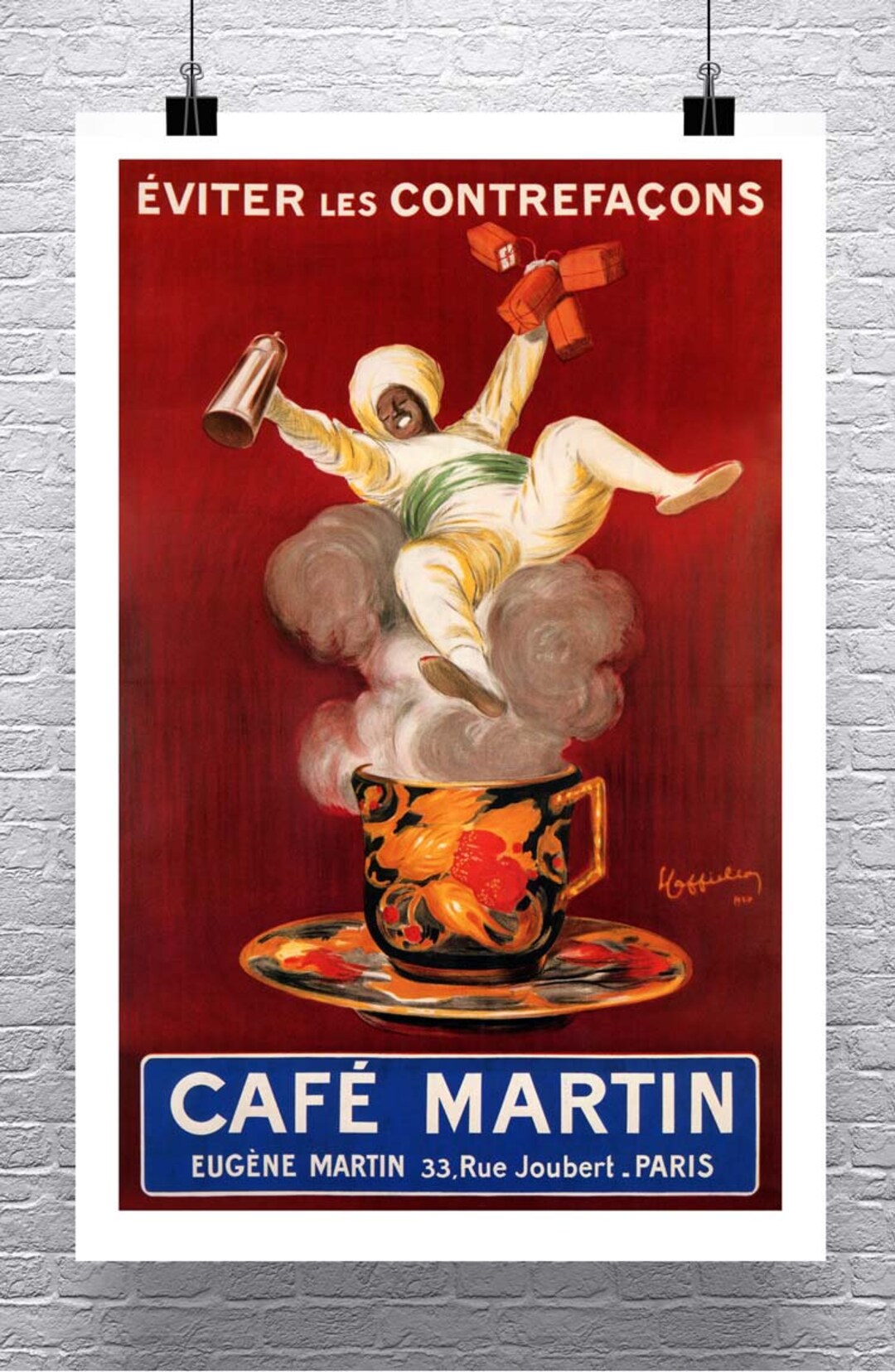 Cafe Martin 1921 Vintage Leonetto Cappiello Coffee Advertising Poster ...