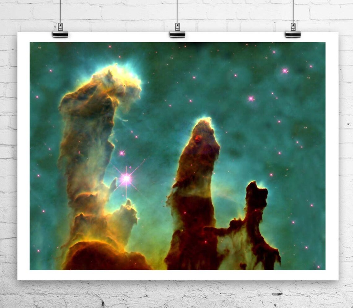 Pillars of Creation NASA Hubble Telescope Deep Space High - Etsy