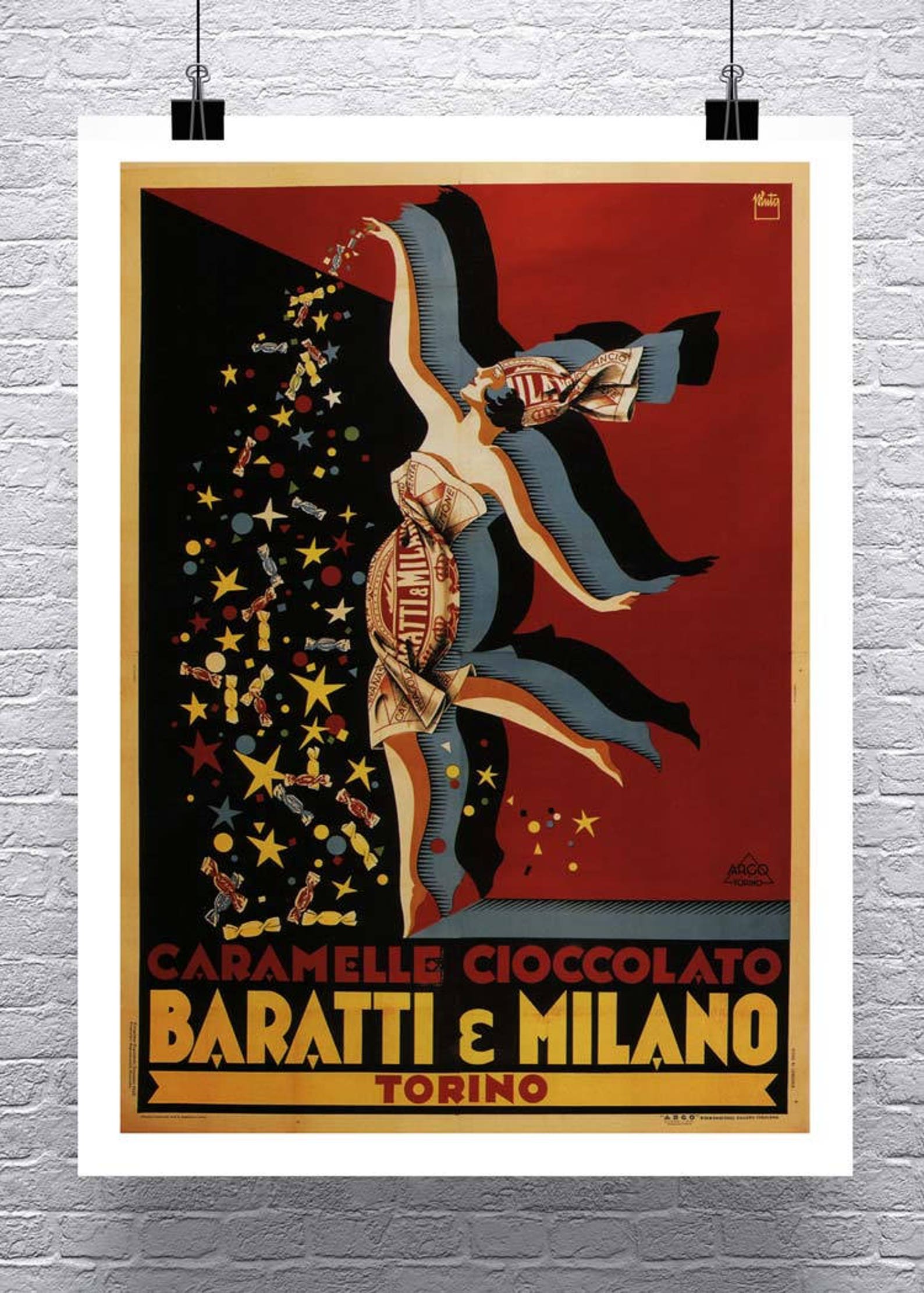 Italian Chocolate 1928 Vintage Candy Advertising Poster High - Etsy