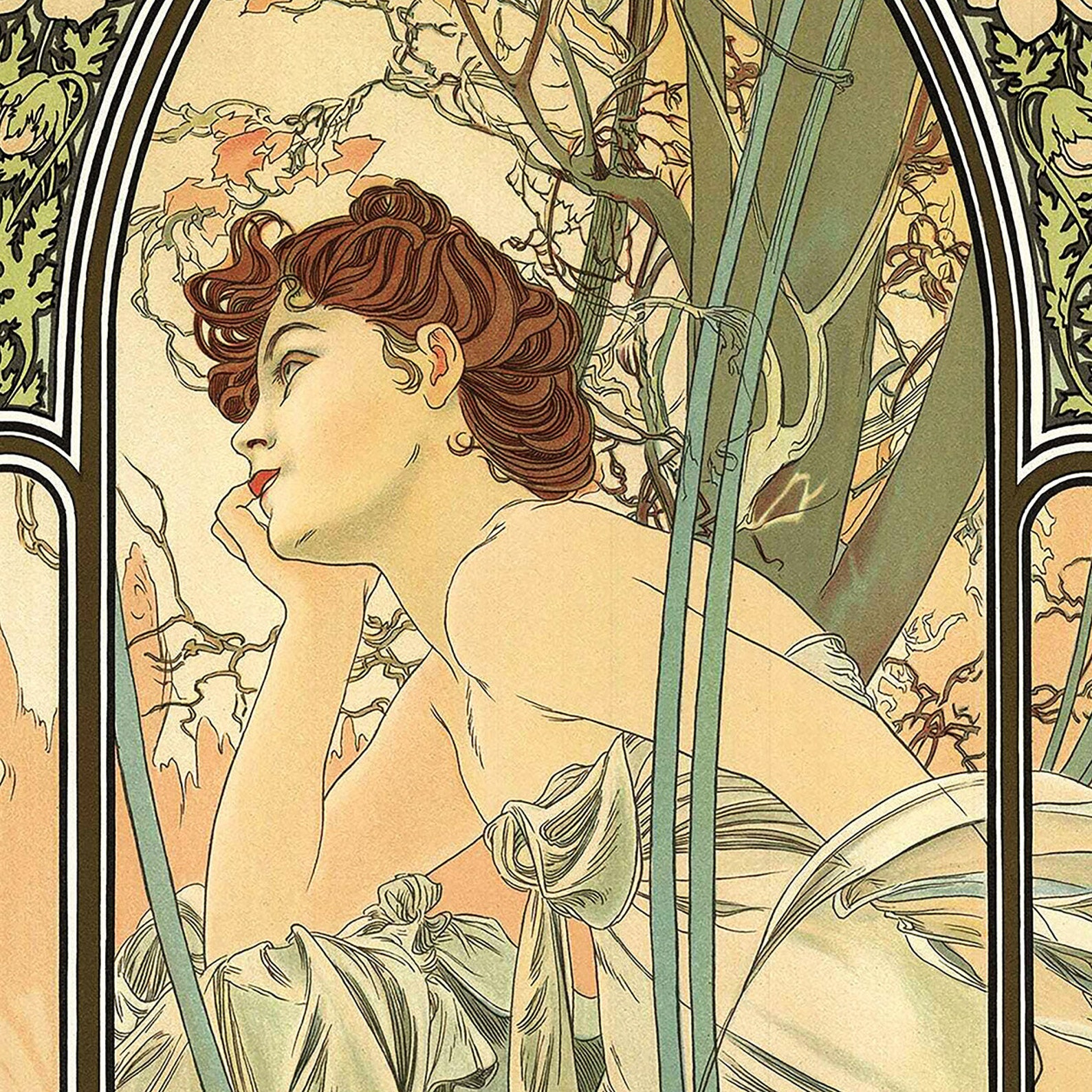 Alphonse Mucha Art Nouveau "evening" Giclee Print - Etsy