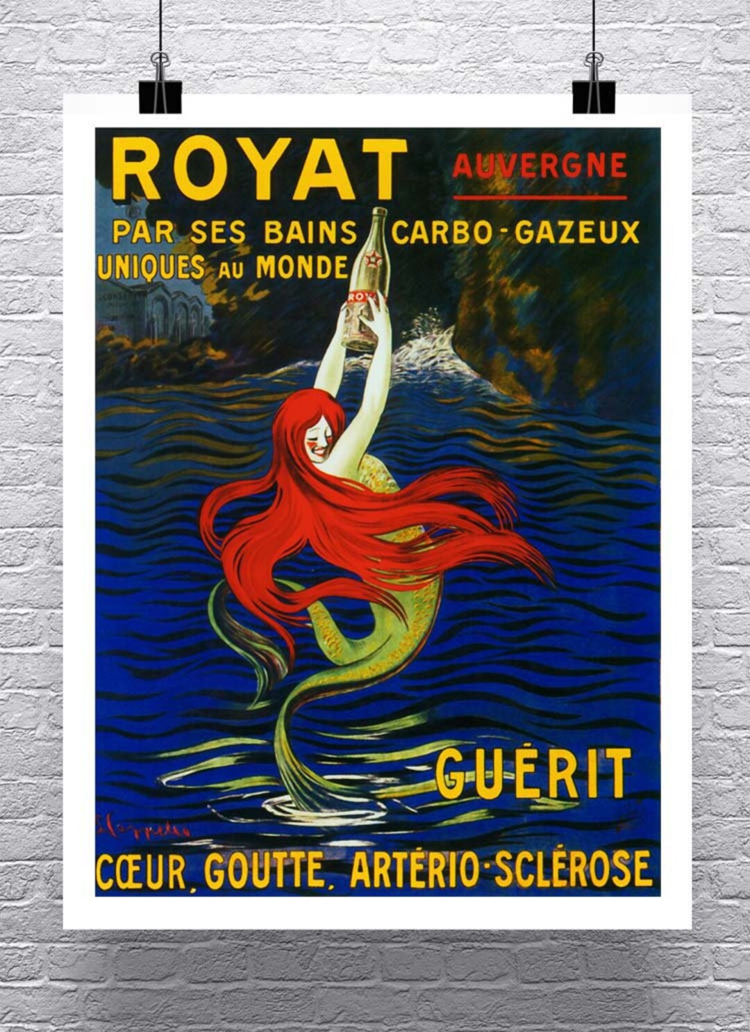 Mermaid "royat Auvergne" Vintage Advertising Poster: Leonetto Cappiello ...