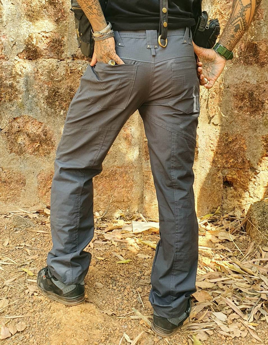 SANTOKU Men & Women Cargo Cotton Trousers, Biker, Streetwear, Hiking ...