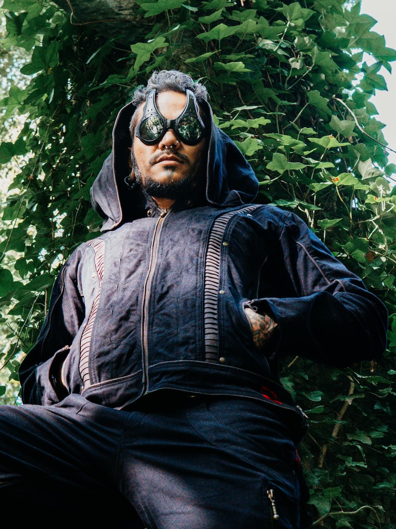 Yo Deba Men Hooded Masked Jackets, Cosplay Jacket, Burningman Fashion ...