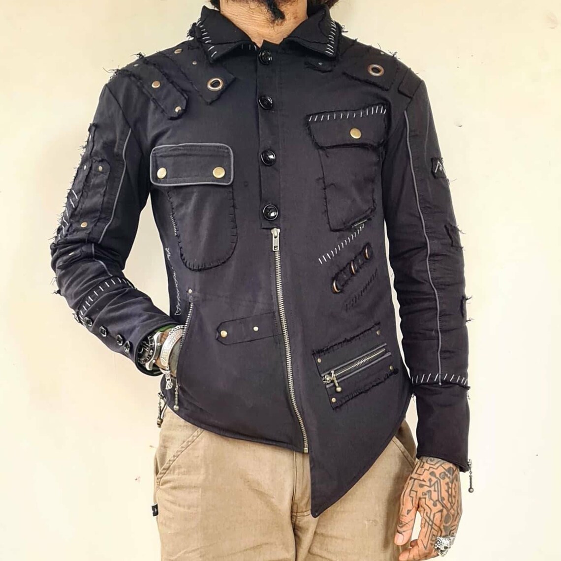 Rona Mens Distressed Jacket Post Pan Jacket Wasteland - Etsy