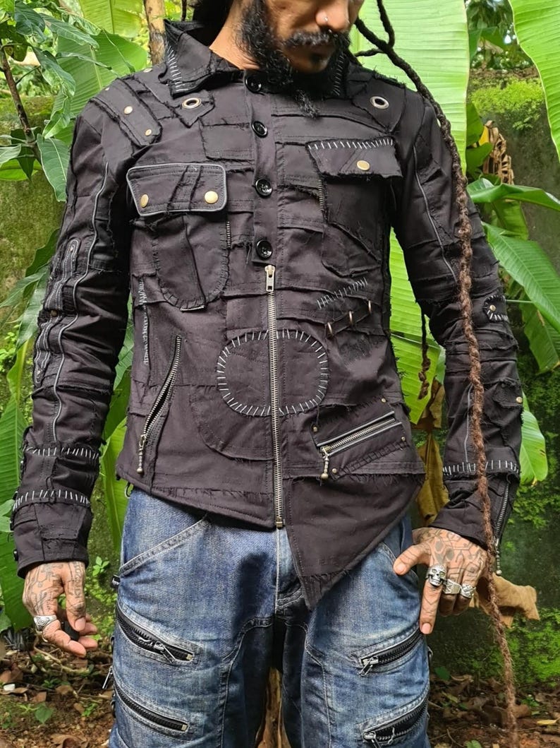 Rona- Mens Distressed Jacket, Wasteland Jacket, Gothic Jackets, Post ...