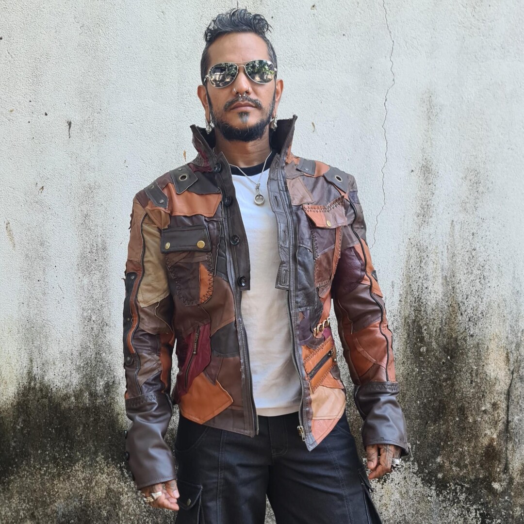 Rona Skin - Post Pan Apocalyptic Leather Jacket, Mens Distressed ...