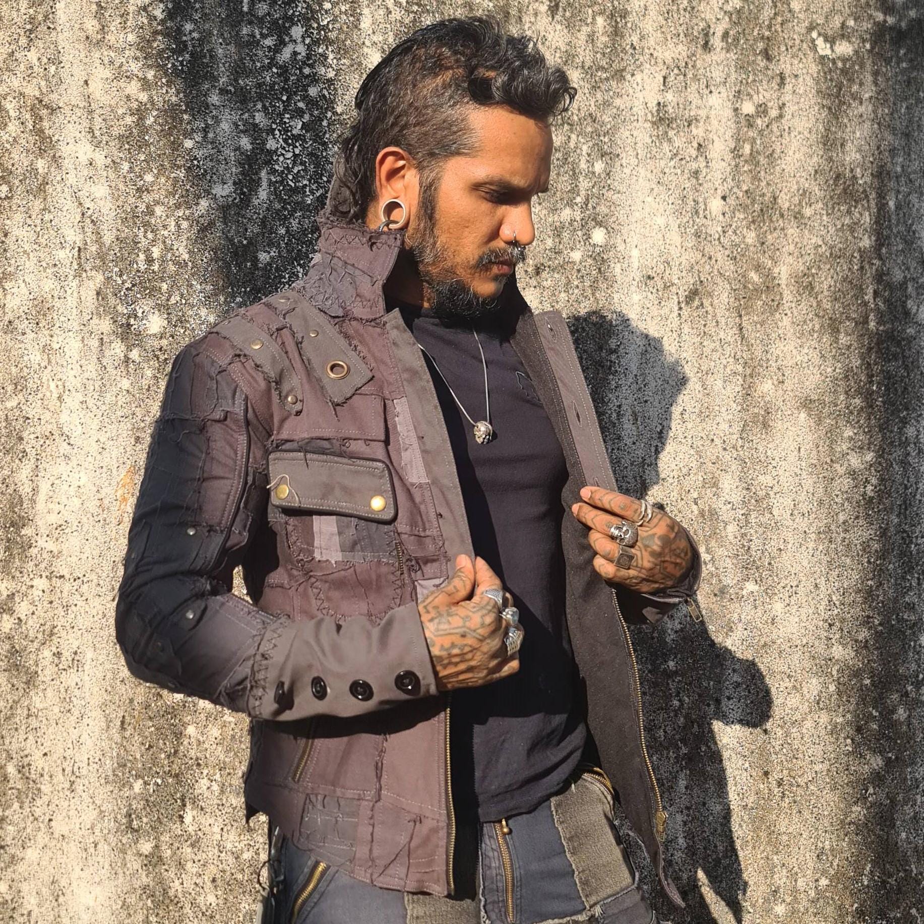 Rona- Mens Distressed Jacket, Wasteland Jacket, Gothic Jackets, Post ...