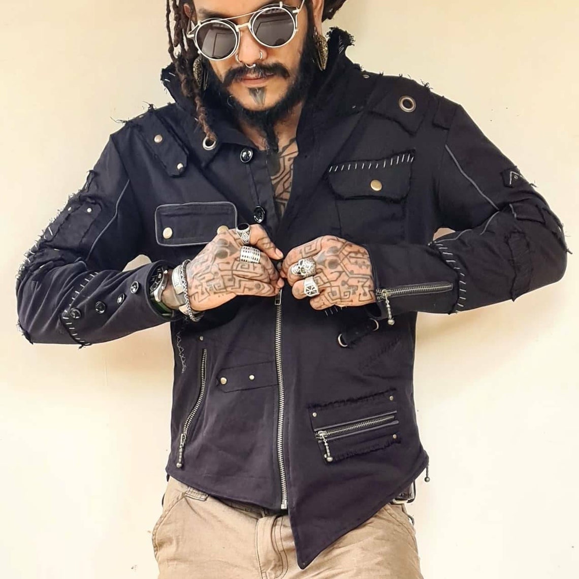 Rona Mens Distressed Jacket Post Pan Jacket Wasteland - Etsy