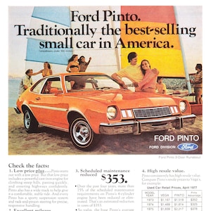 1975 Pinto Runabout Vintage Poster Size Ad - Etsy