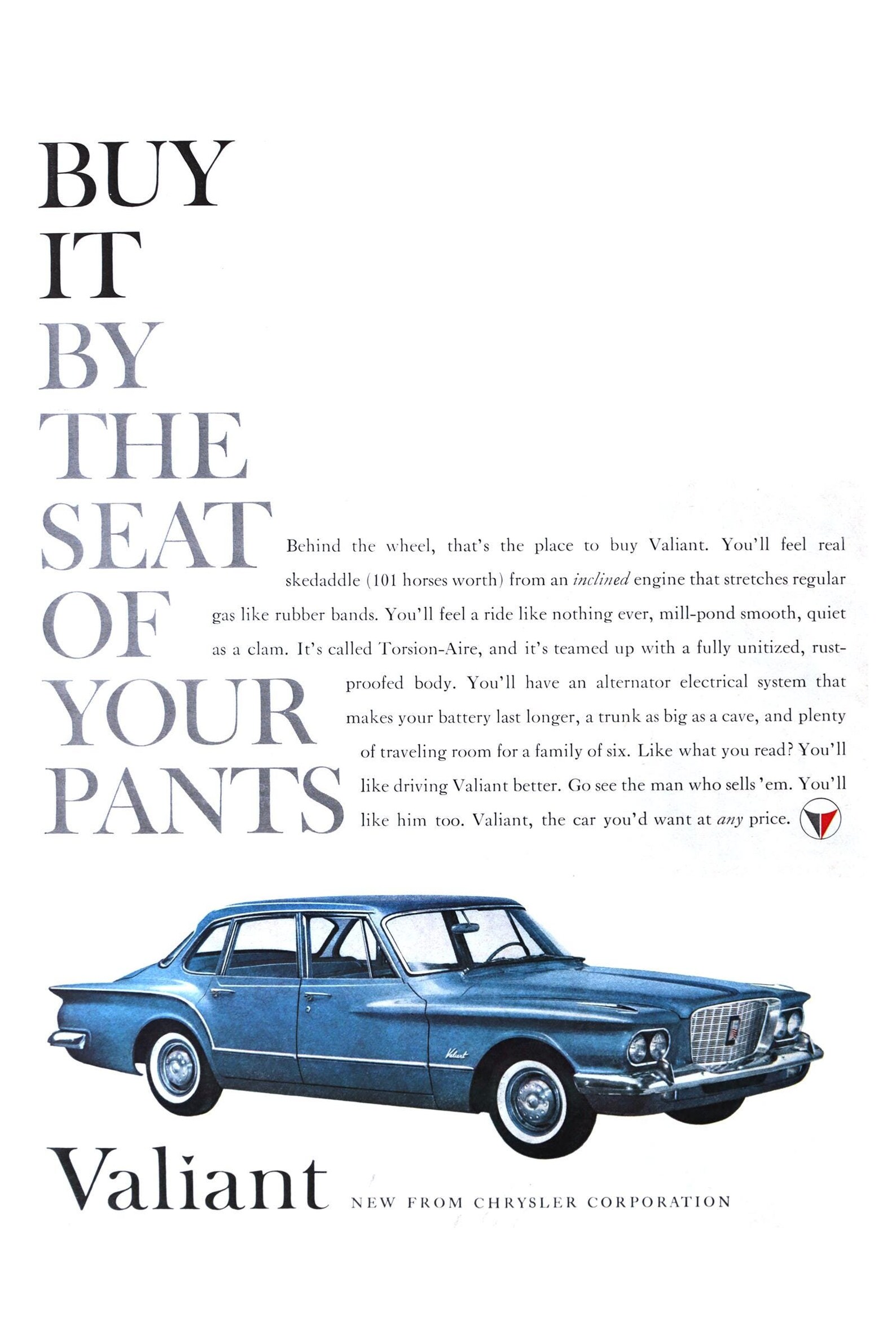 1960 Plymouth Valiant Vintage Poster Size Advert - Etsy