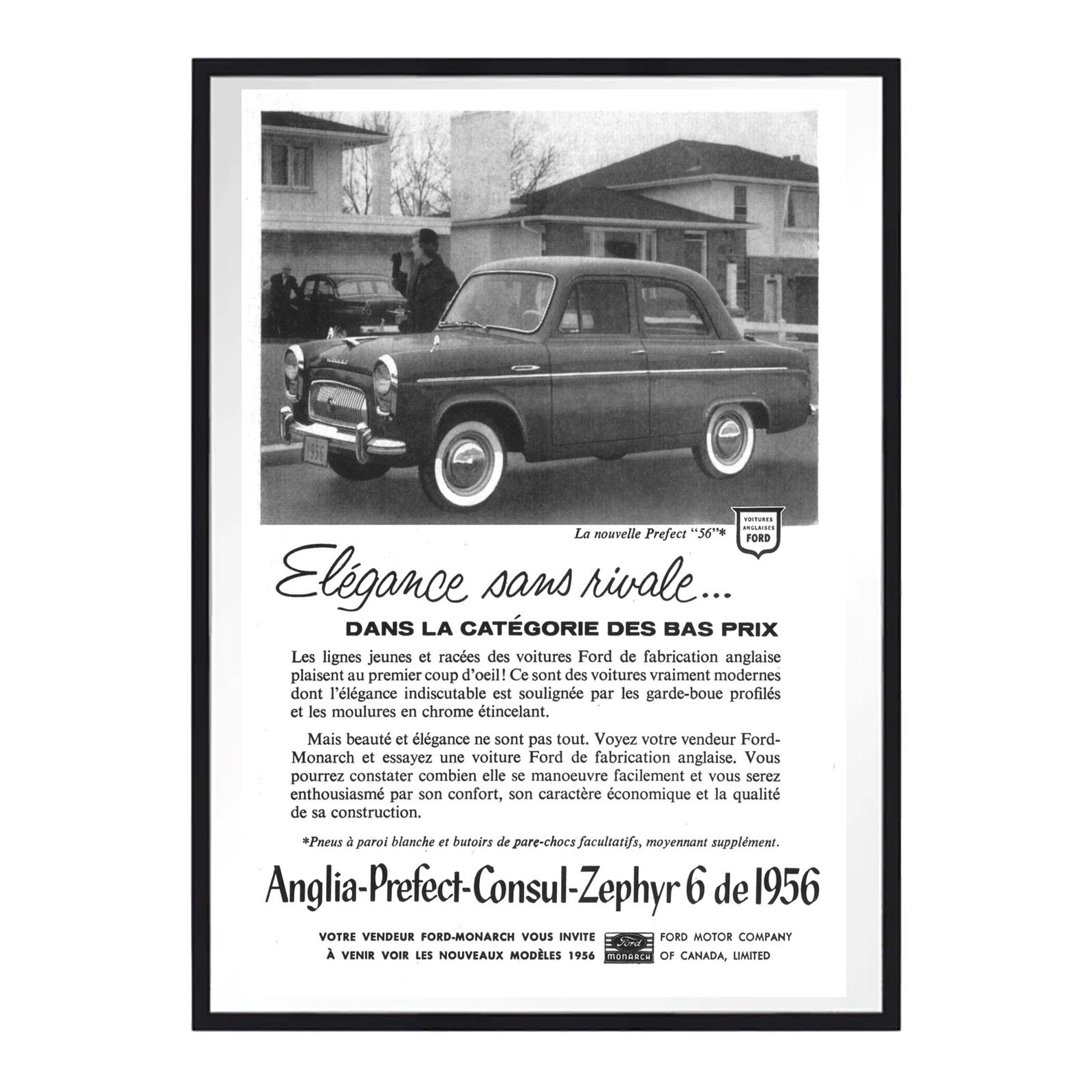 1956 Ford Prefect Poster Size Ad - Etsy
