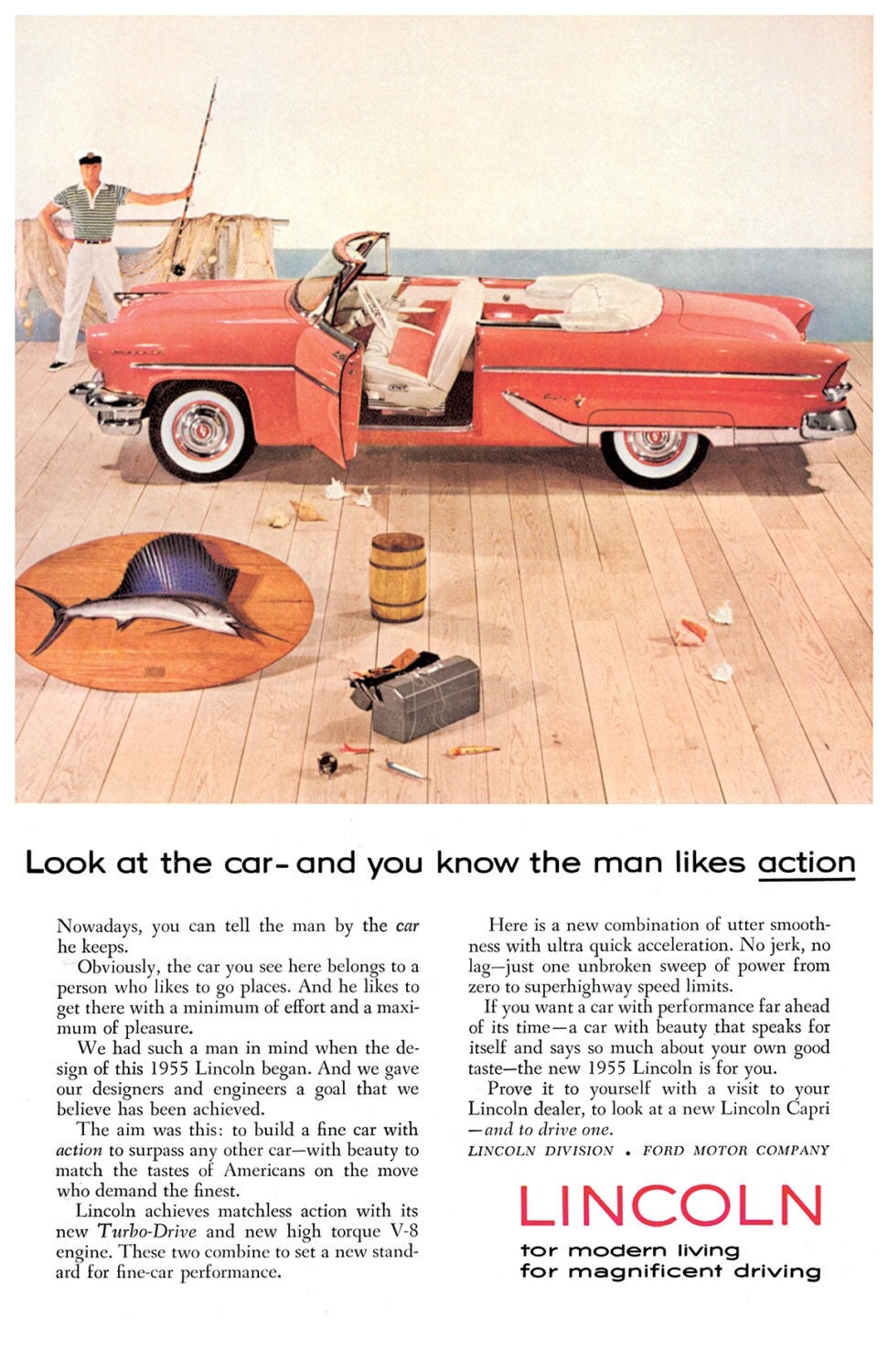 1955 Lincoln Poster Size Advert - Etsy Canada