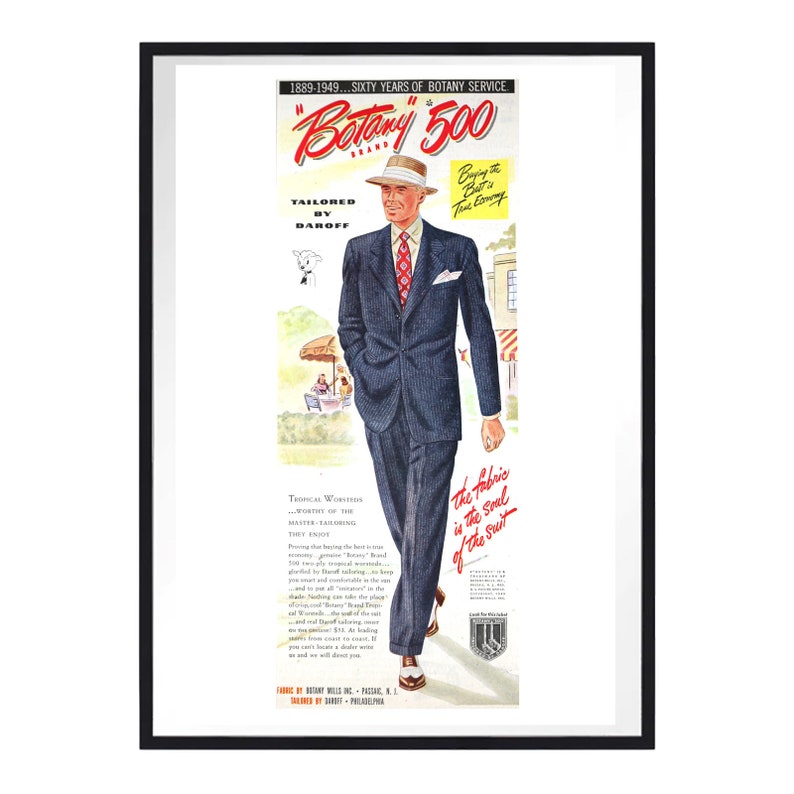 Botany 500 Suits Poster Size Ad - Etsy