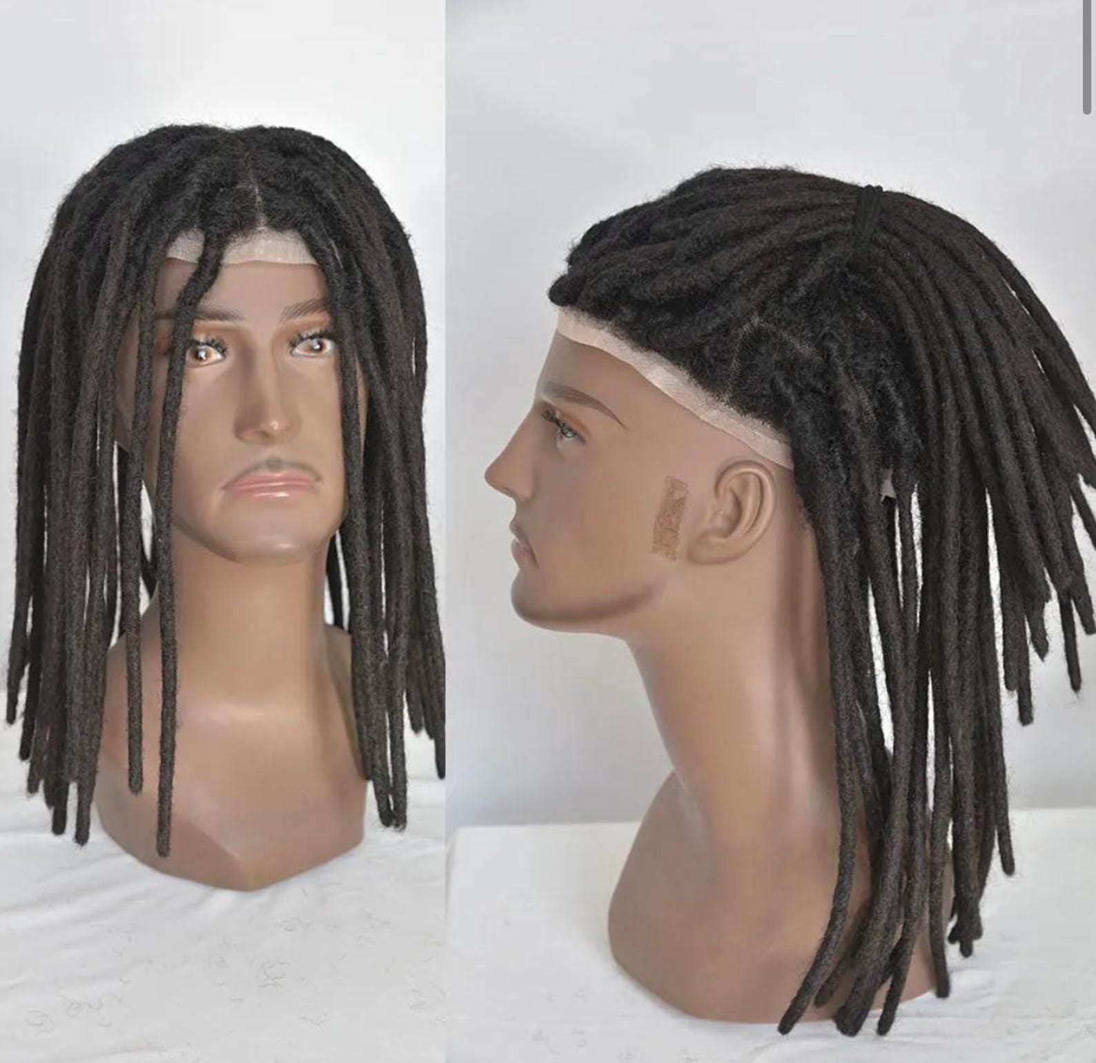 Transparent Full Lace Base Afro Dreadlock Extensions Toupee for Men - Etsy