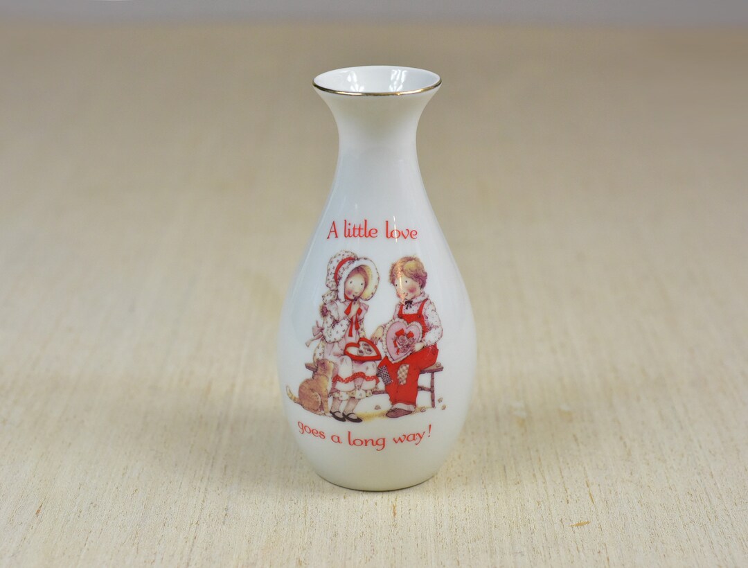 Vintage,ceramic,small Vase,love Talk,genuine,porcelain,vase,a Little ...