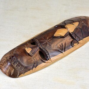 Vintage,large,wood,carved,fiji Mask,with Turtle,turtle OCEAN God ...