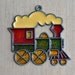 Vintage,train,engine,locomotive,stain Glass,stained Glass,sun Catcher ...