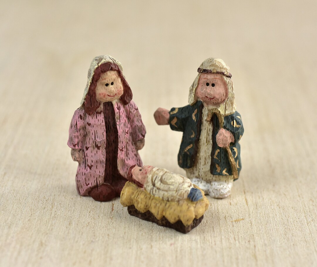 Vintage,nativity Scene,hand Painted,nativity Set,autom,christmas Decor ...
