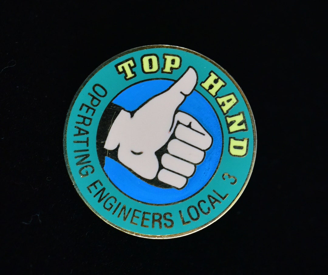 Vintage,metal Pin,top Hand,operating,engineers,local 3,collectible - Etsy