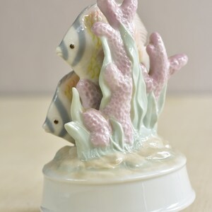 Vintage,music Box,ceramic,tropical Fish,love Story,george Good,love ...