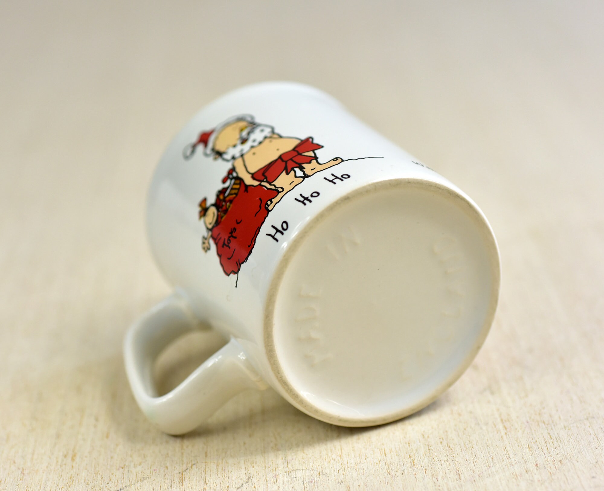 VintageCoffee mugTea MugHo Ho HoSantaHumorCupMade in | Etsy