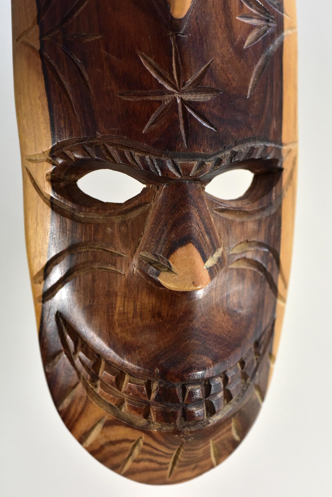 Vintage,large,wood,carved,fiji Mask,with Turtle,turtle OCEAN God ...