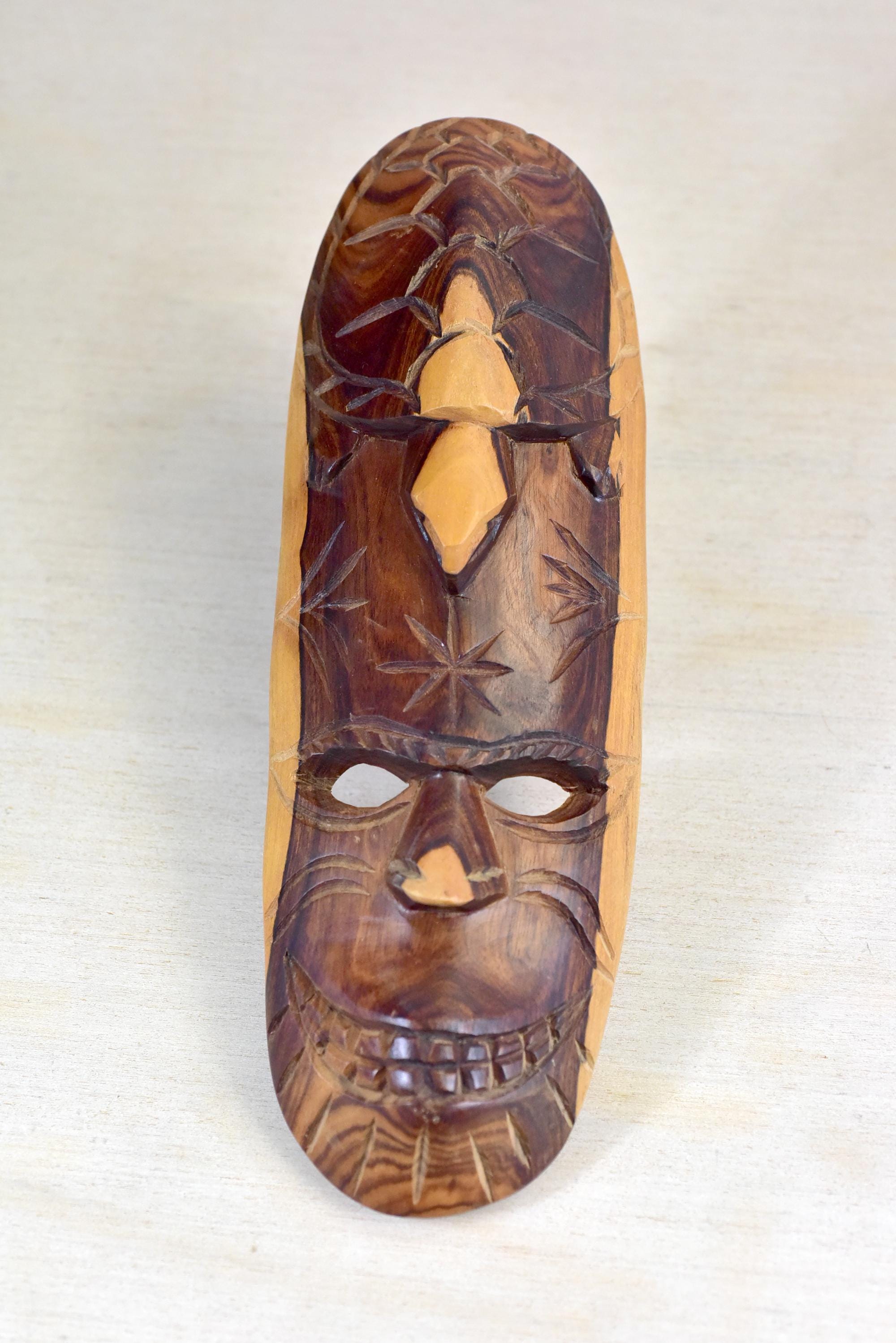 Vintage,large,wood,carved,fiji Mask,with Turtle,turtle OCEAN God ...