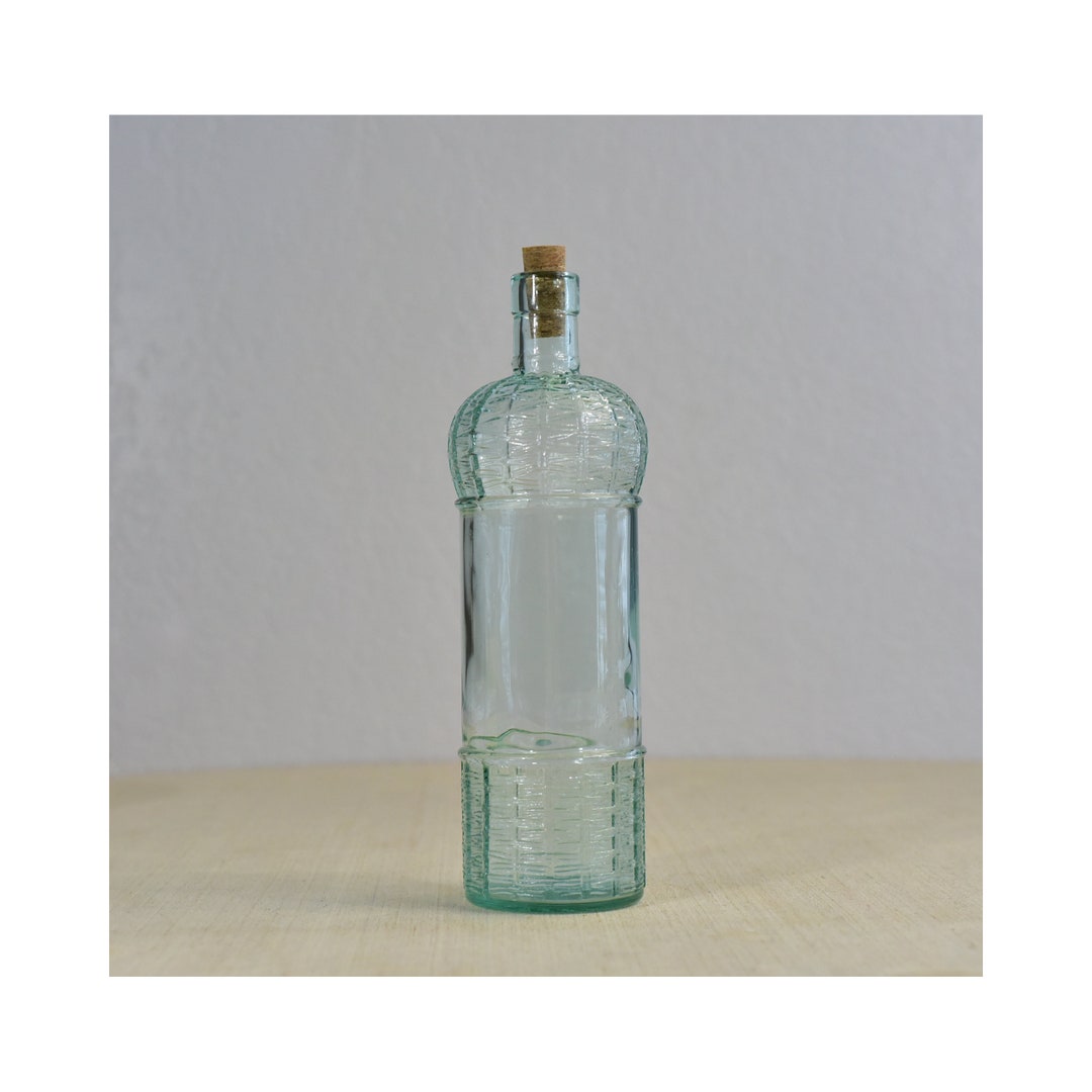 Vintage,large,light Green,glass,bottle,wine Bottle,canada,cork Plug ...