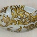 Vintage,glass,arda,glassware,vanessa,ring Dish,gold,white,rare,oval ...