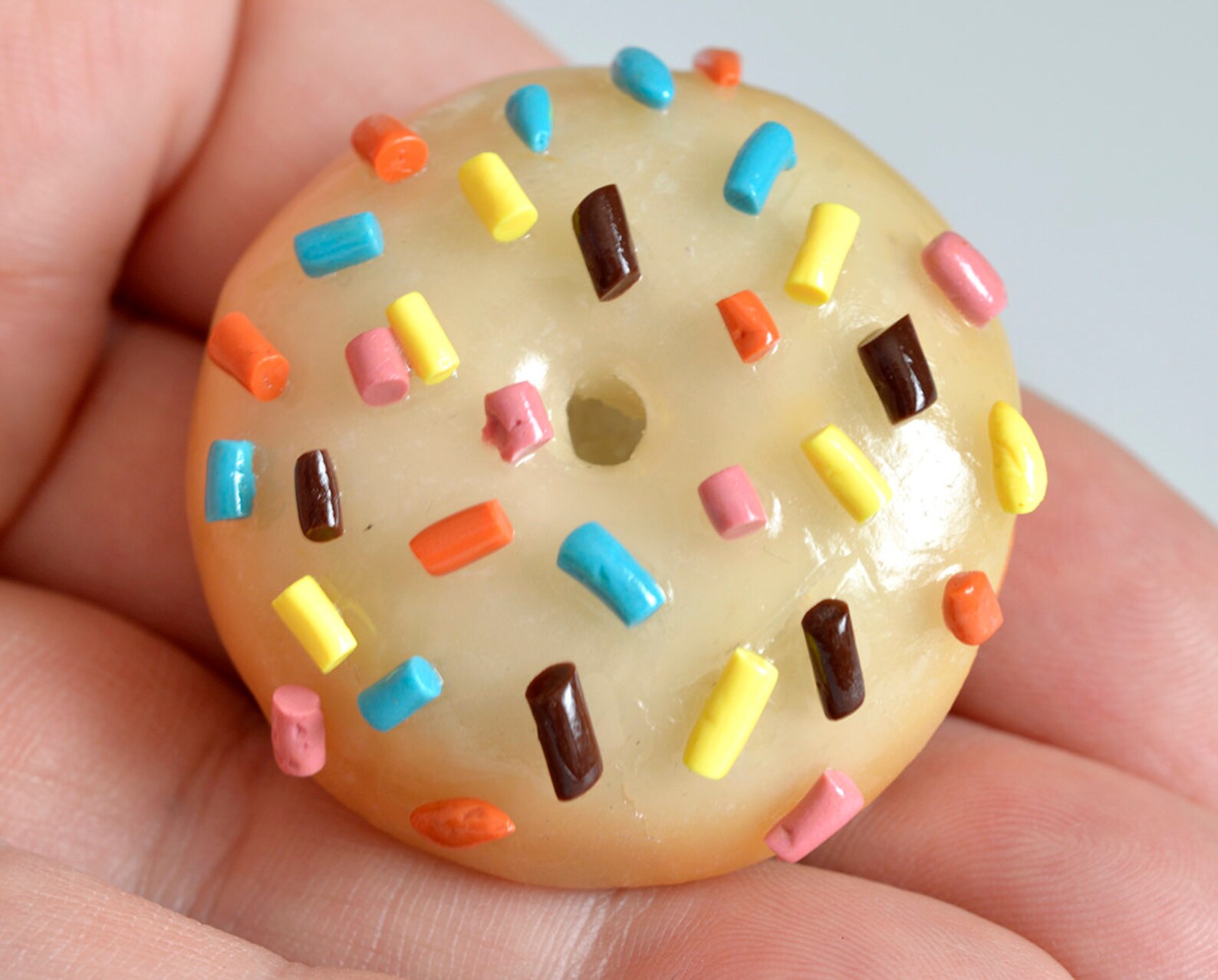 Handmade Polymer Clay Refrigerator Magnet "doughnut" - Etsy