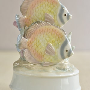 Vintage,music Box,ceramic,tropical Fish,love Story,george Good,love ...
