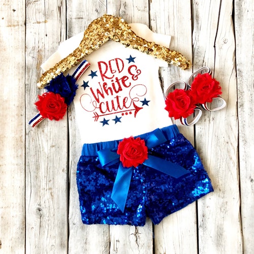 First 4th of July baby Girl's 1st Fourth of July Outfit - Etsy