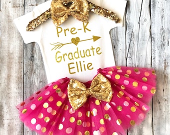 Girls Preschool Graduation Outfit Personalized Pre-k - Etsy