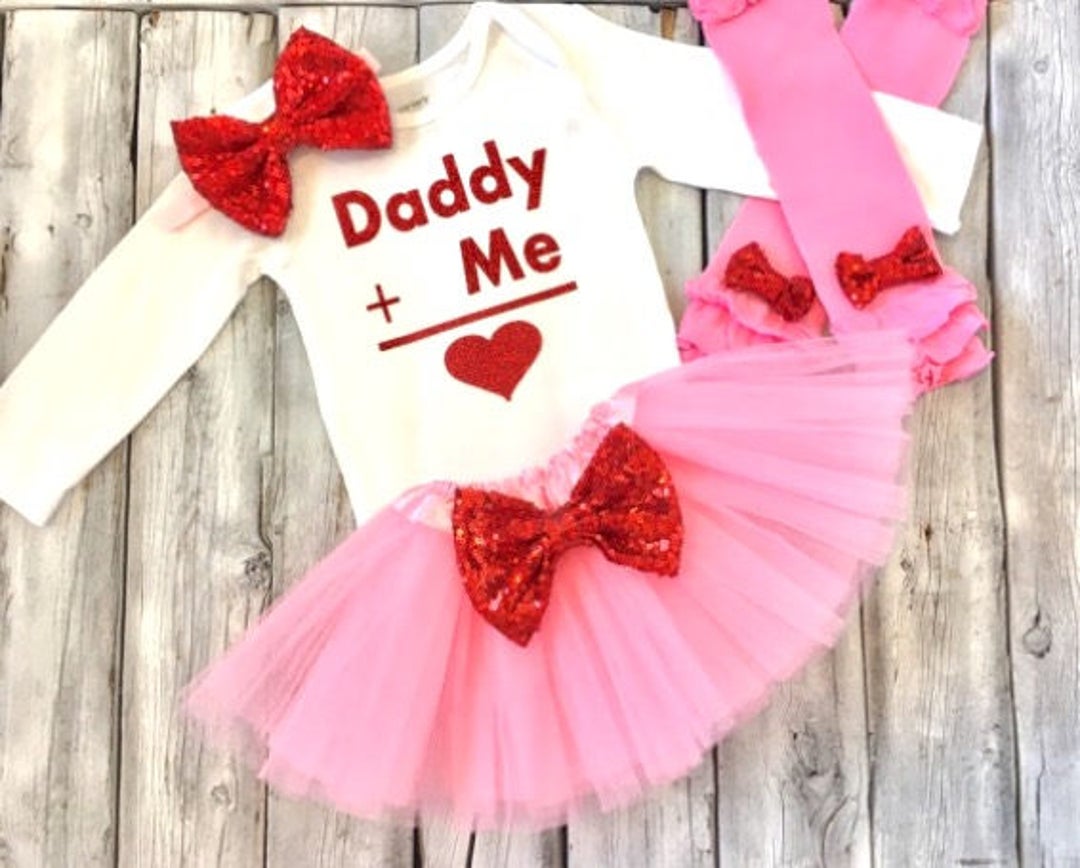 Daddys Valentine Outfit, Baby Girl Valentines Outfit, Love Daddy Valentines Outfit, First ...
