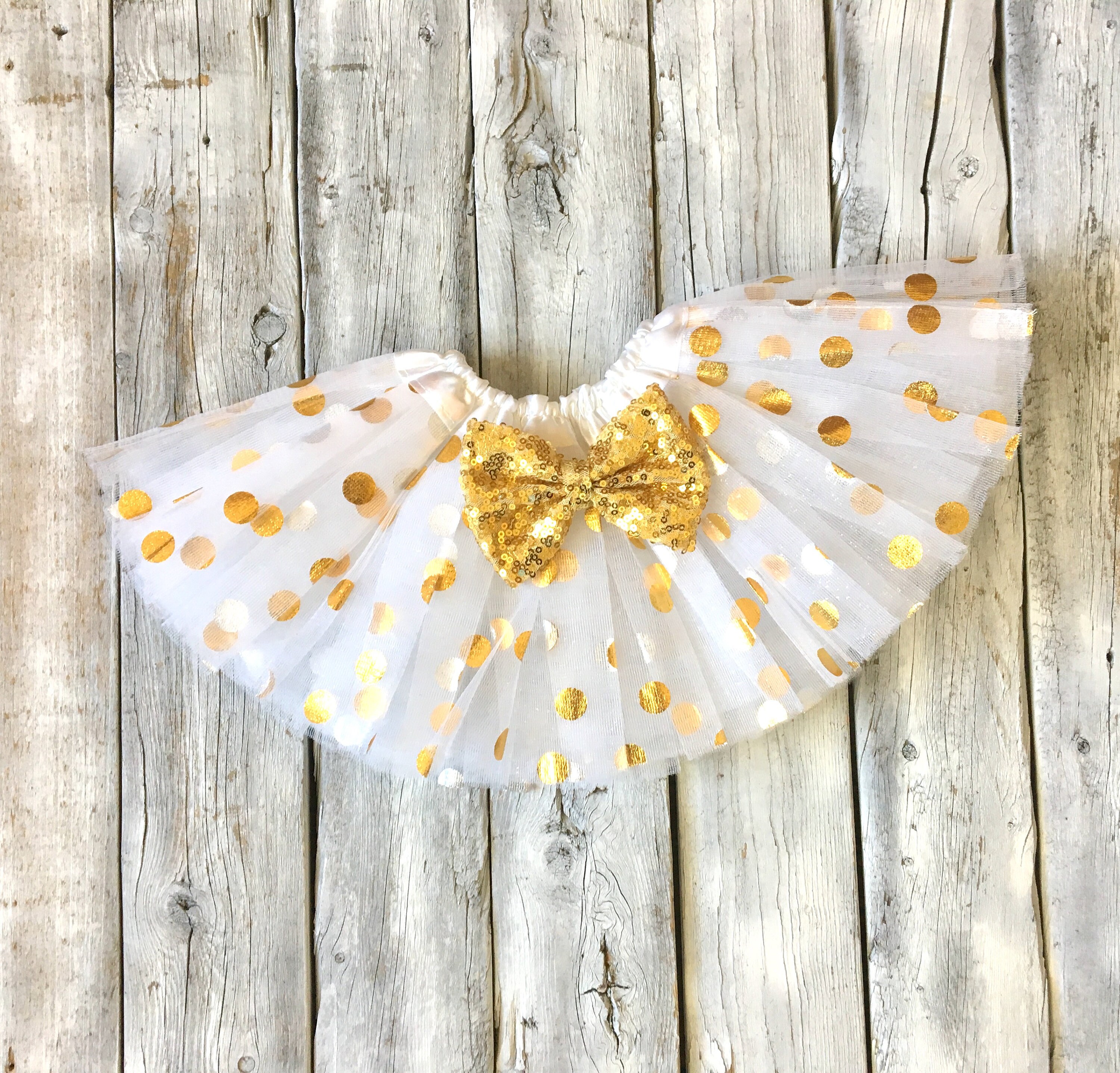 White and Gold Tutu Polka Dot Tutu Princess Tutu White Tutu - Etsy Israel
