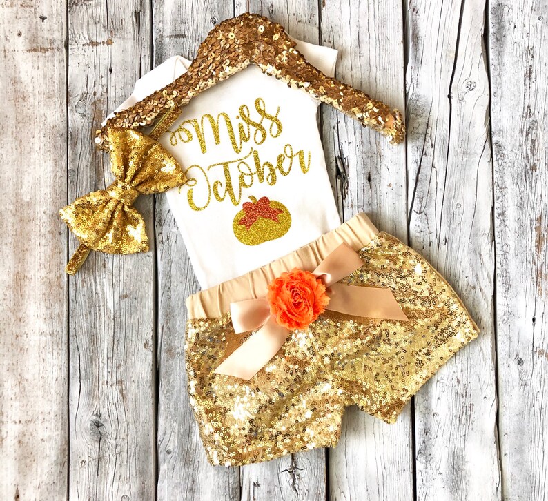 Baby Girl Miss October Outfit Girls Halloween Outfit Miss - Etsy