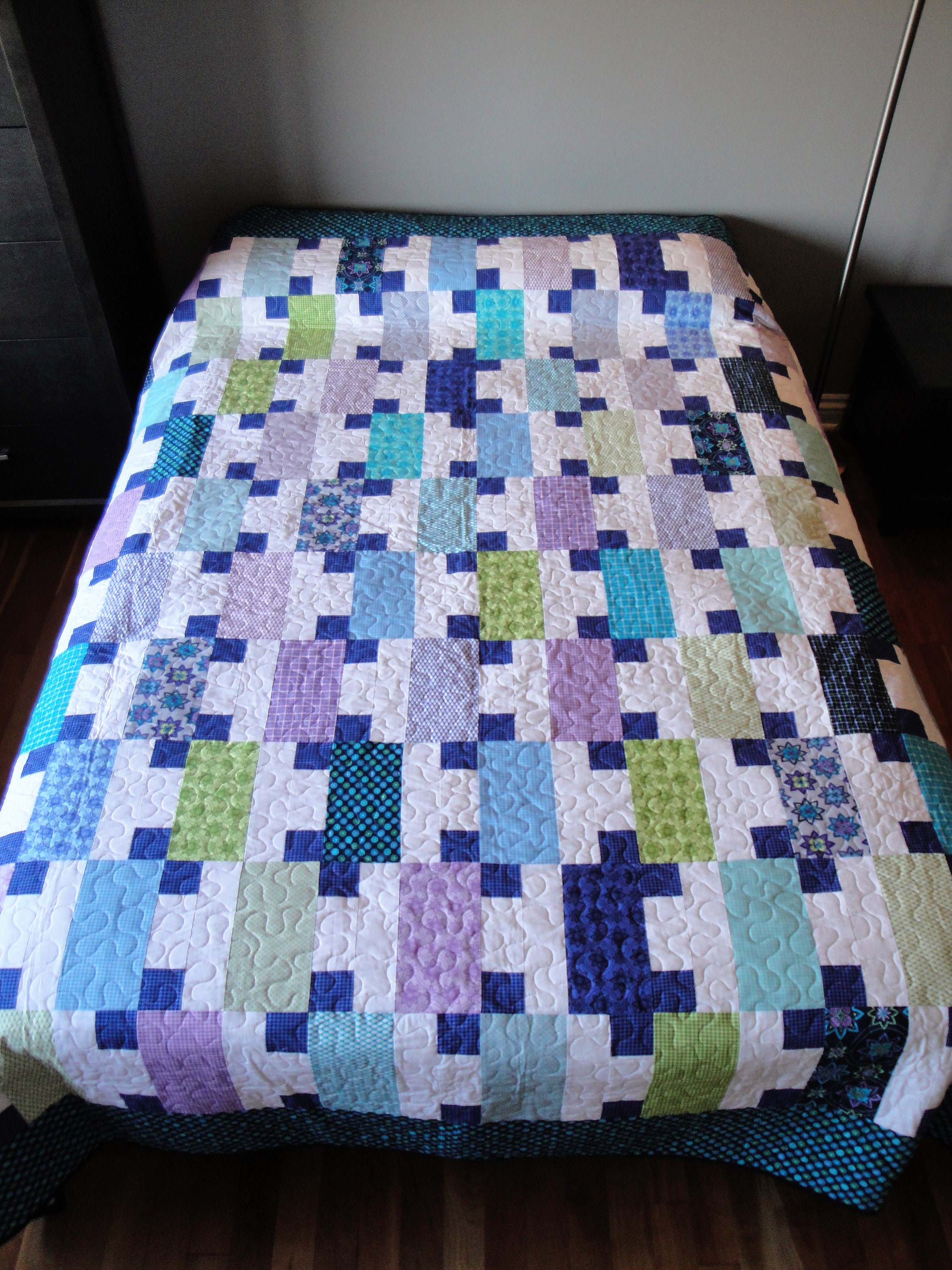 All Around the Blocks Double Size Quilt - Etsy