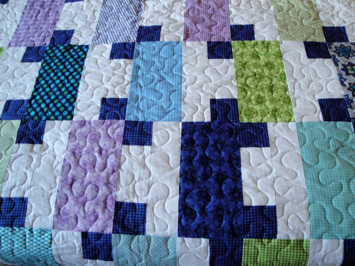 All Around the Blocks Double Size Quilt - Etsy
