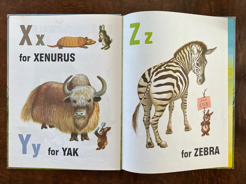 The Big Golden Animal ABC, Vintage 1974 Illustrated Children's Book - Etsy
