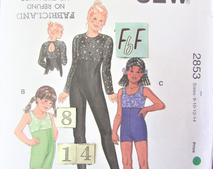 Girl's Unitard, Gymnastics, Dance Costumes Sewing Pattern/ Kwik Sew ...