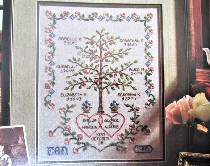 Family Tree Cross Stitch Pattern/ Apple Tree With Hearts Counted Cross ...