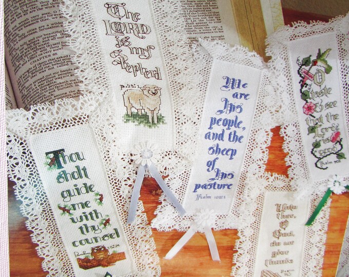 Christian Bookmarks Cross Stitch Pattern Set of 9/ Bookmarks With Bible ...