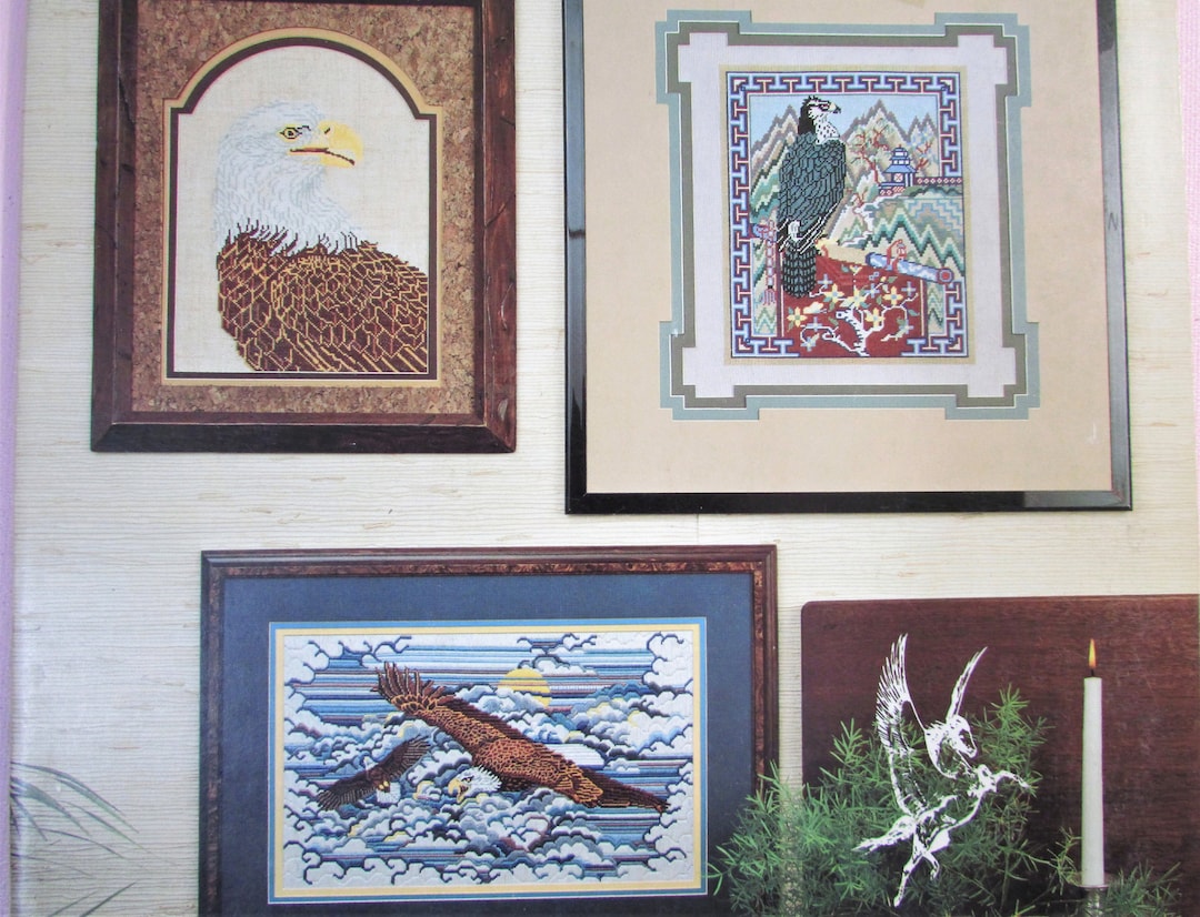 17 Birds of Prey Cross Stitch Sampler Patterns/ Bald Eagle, Falcon ...