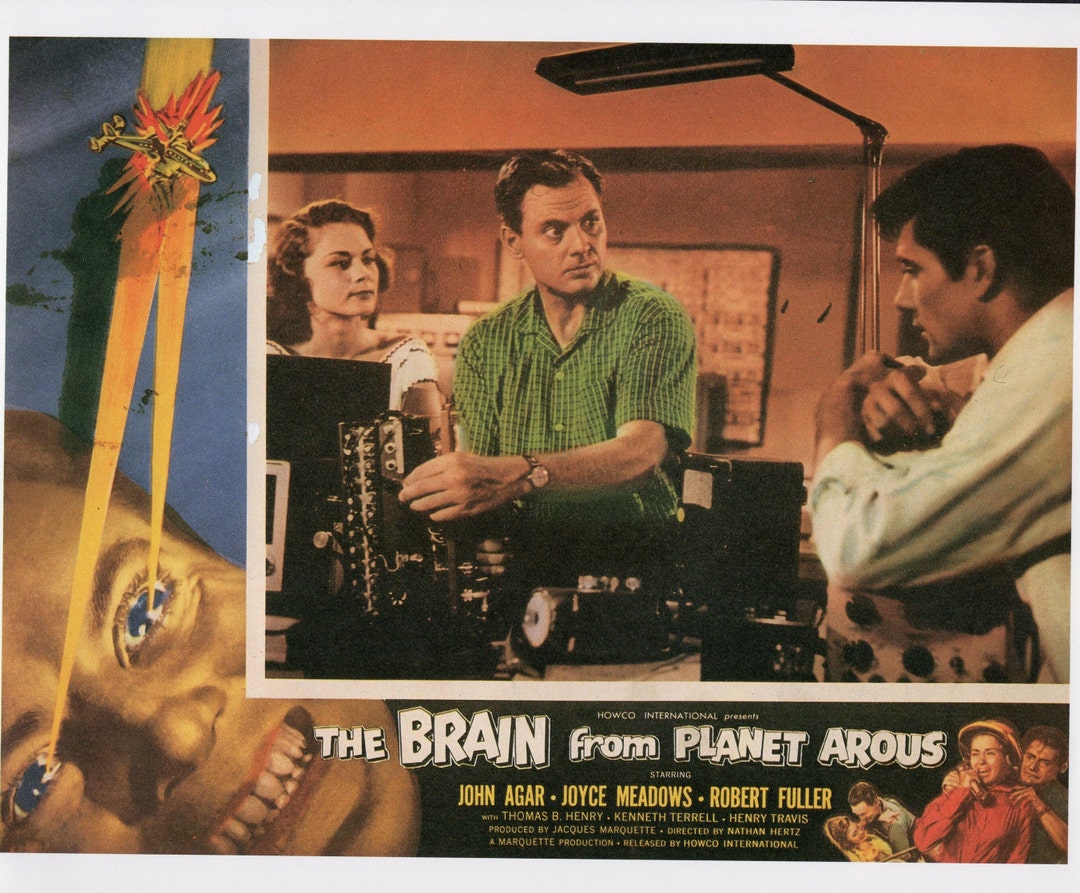 The Brain From Planet Arous Horror Movie Poster/ Cheesy Alien Sci Fi ...