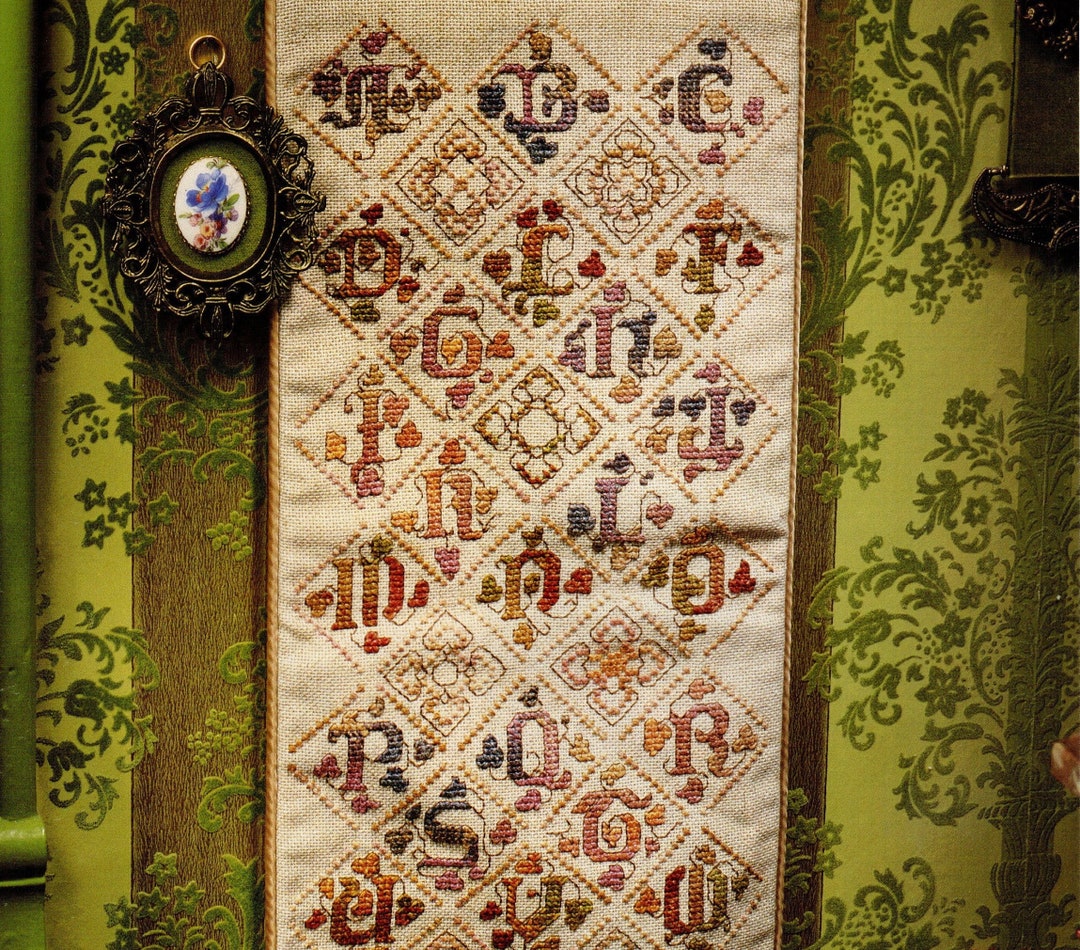 Celtic Alphabet Cross Stitch Sampler Pattern/ Medieval Monogram ...