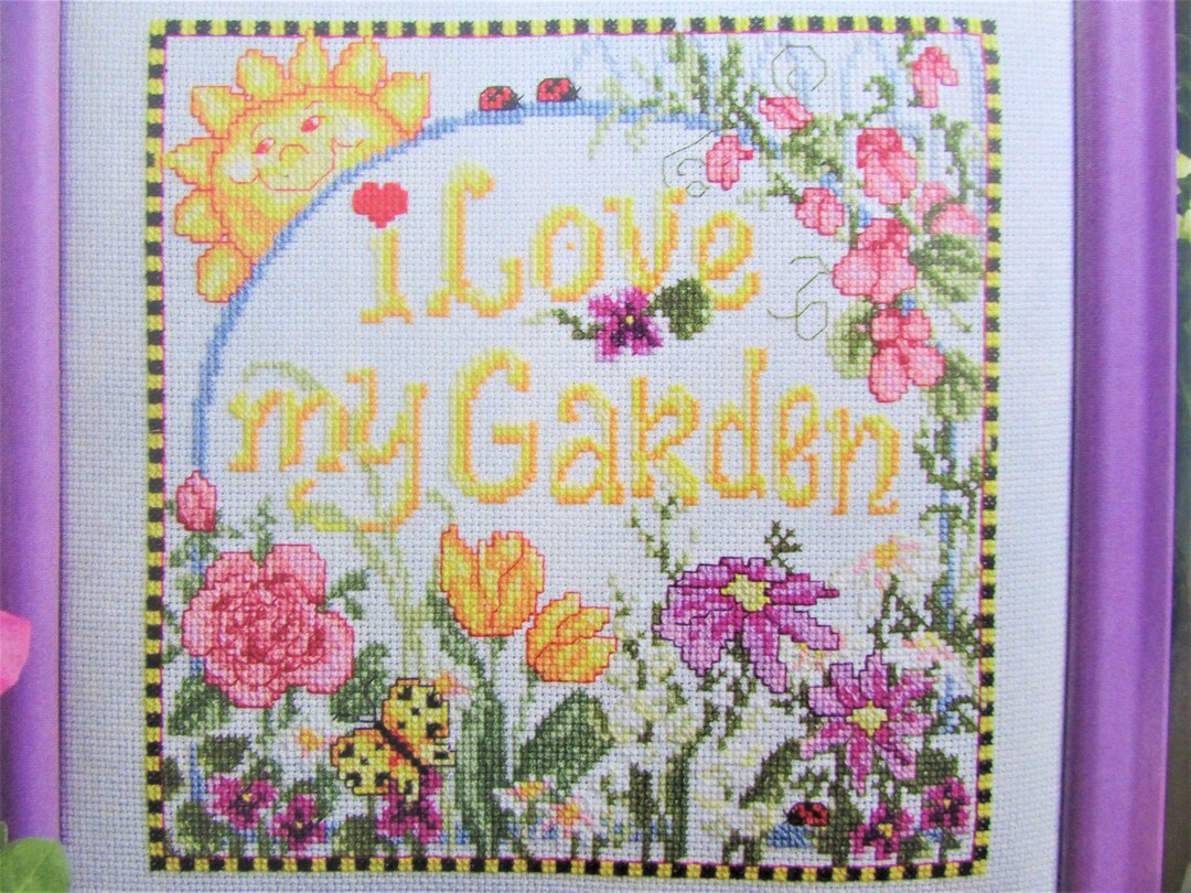 Spring Garden With Ladybugs Cross Stitch Pattern/ I Love My Garden, Fun ...